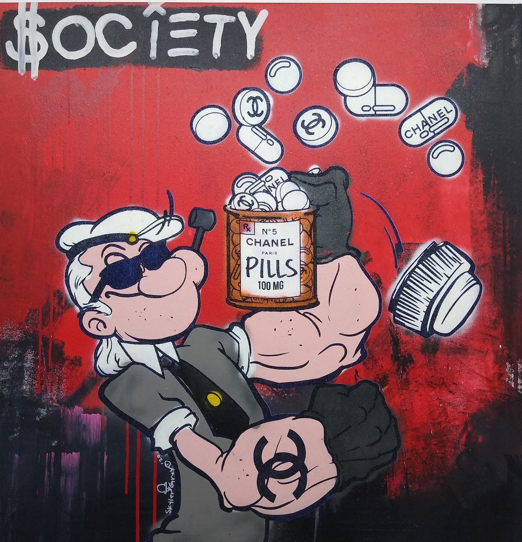 Popeye's Chanel $ociety in Red – Avant Gallery